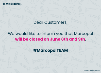 Information for Customers - Marcopol Producent Elementów Złącznych